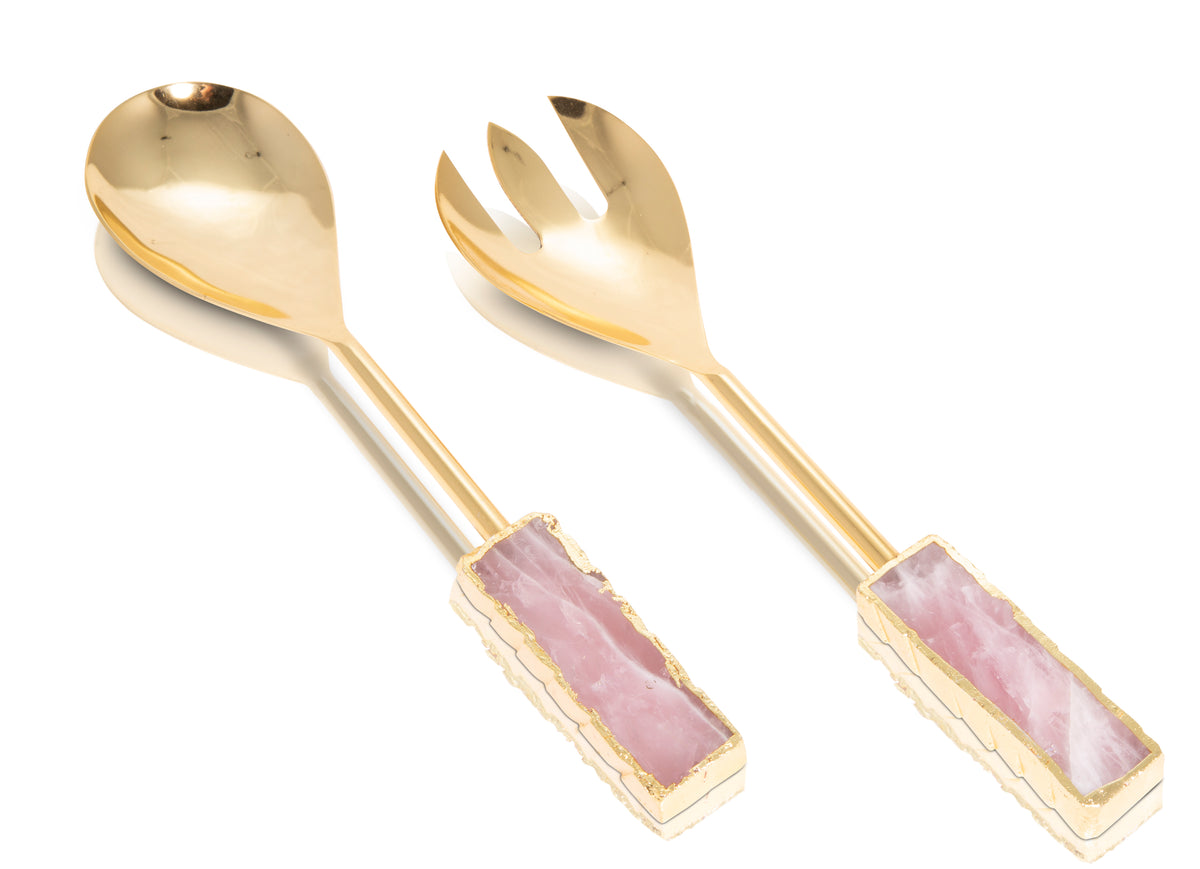 Rose Quartz serving set – Double Happiness Jewelry & Home